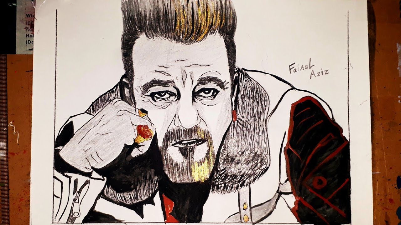 sketch of sunjay dutt - YouTube