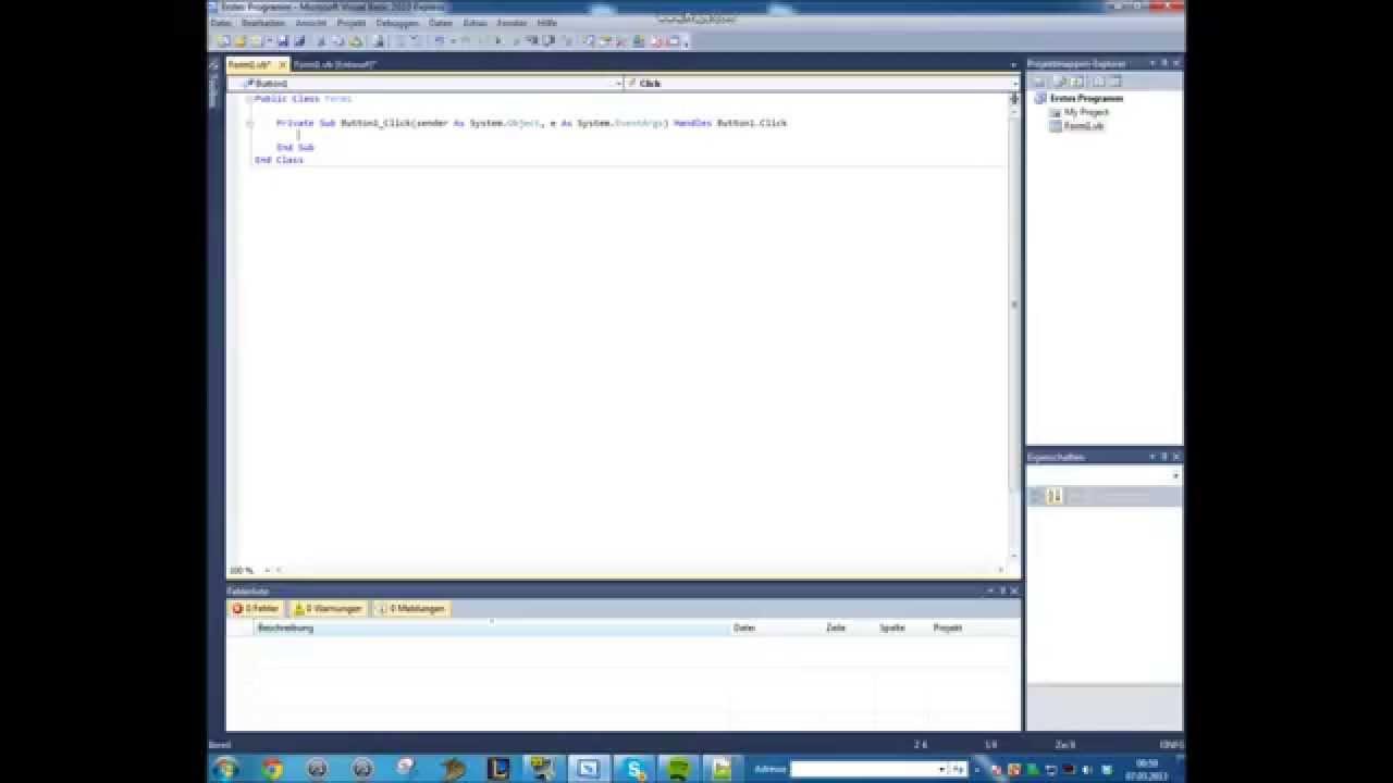 Visual Basic Buttons + Msg Box / Tutorial 001 - YouTube