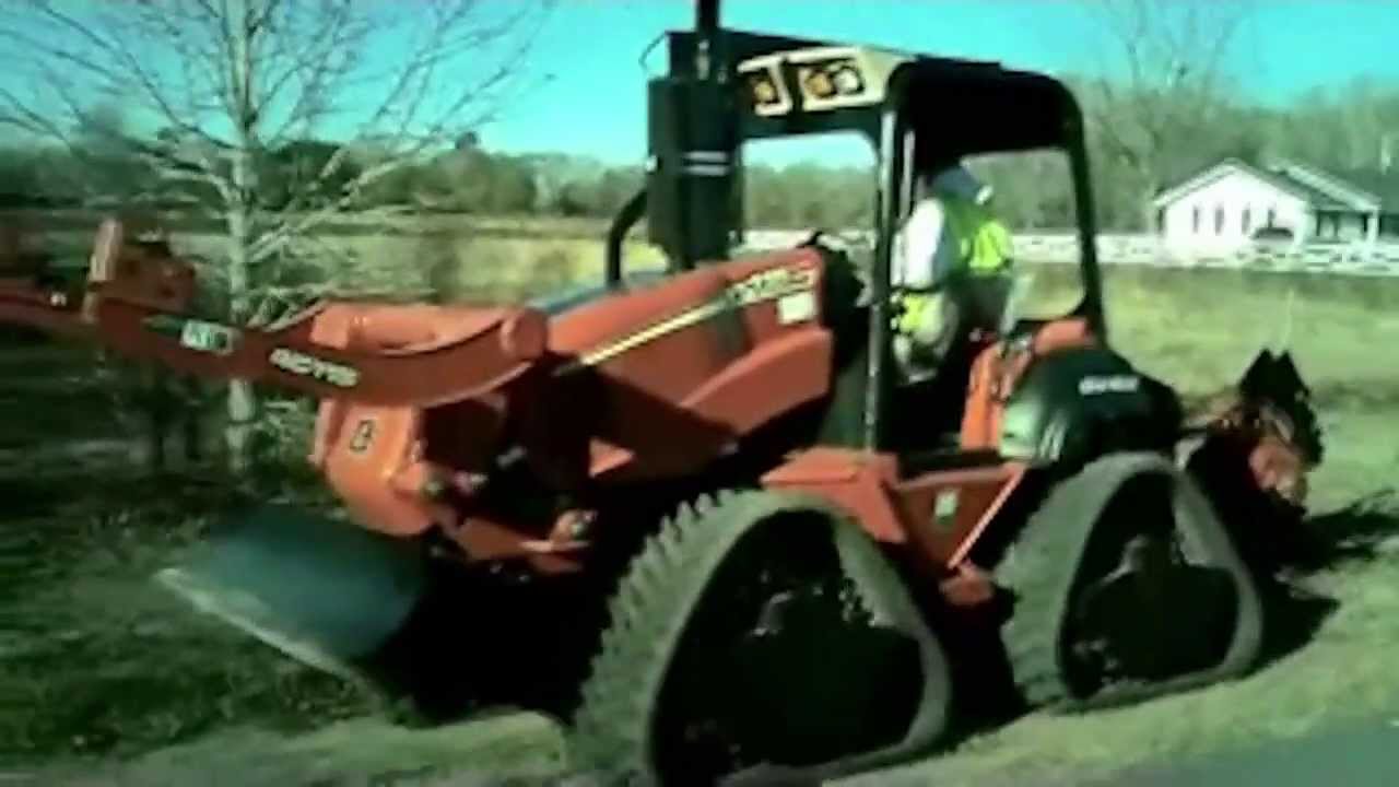 Ditch Witch for Fiber Optic Cable in Action - YouTube