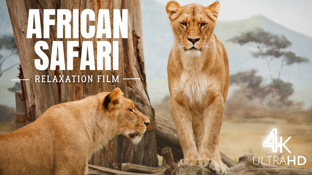 African Savannah 4K | Safari Music, African Music🎵Wildlife Animals ...