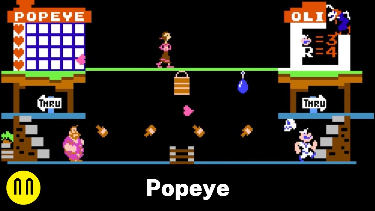 [NES] Popeye - Full Playthrough No Death 9 Rounds - YouTube