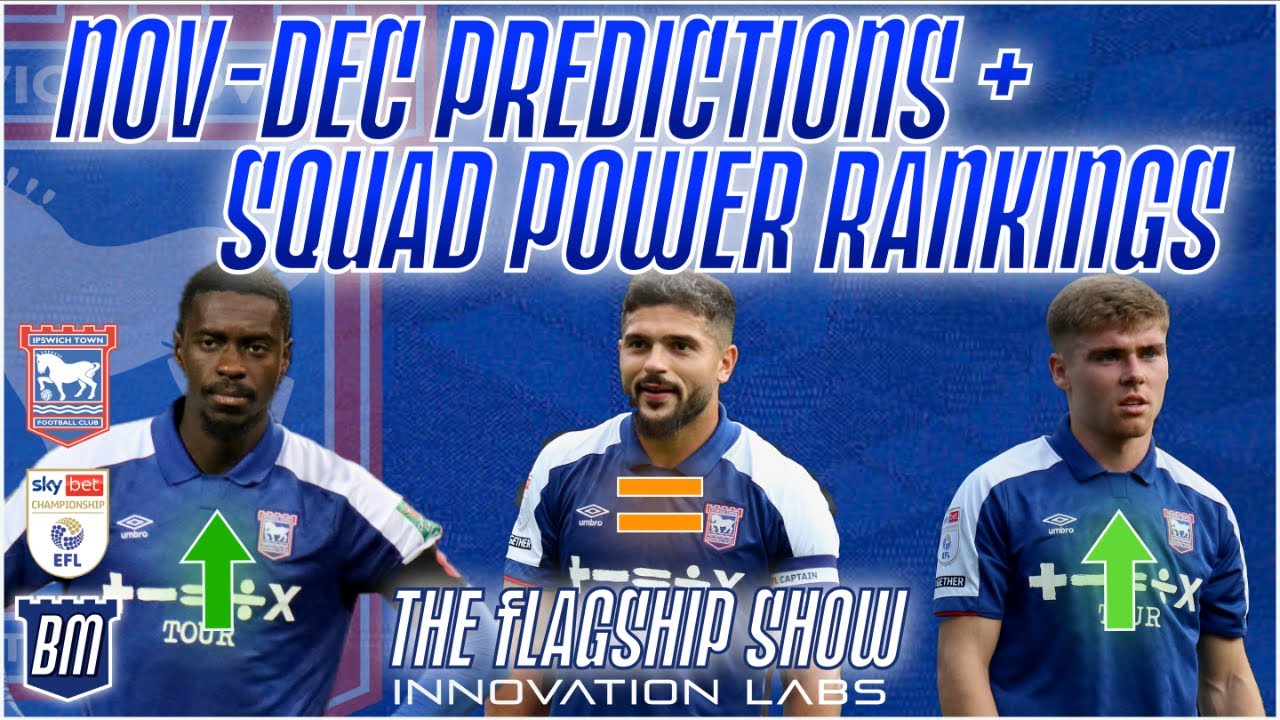 🗓️ IPSWICH TOWN NOV-DEC PREDICTIONS + SQUAD POWER RANKINGS | The ...
