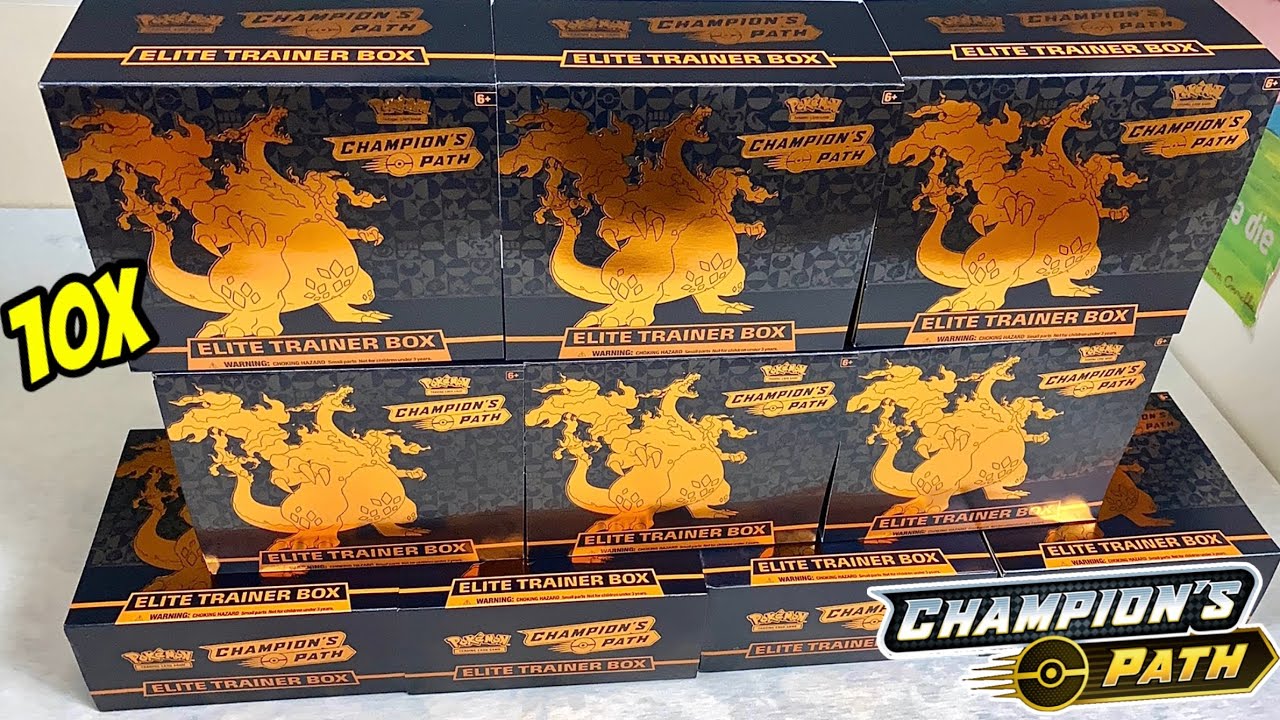 I Pulled Shiny Charizard V!! 10x Pokémon Champion’s Path Elite Trainer ...