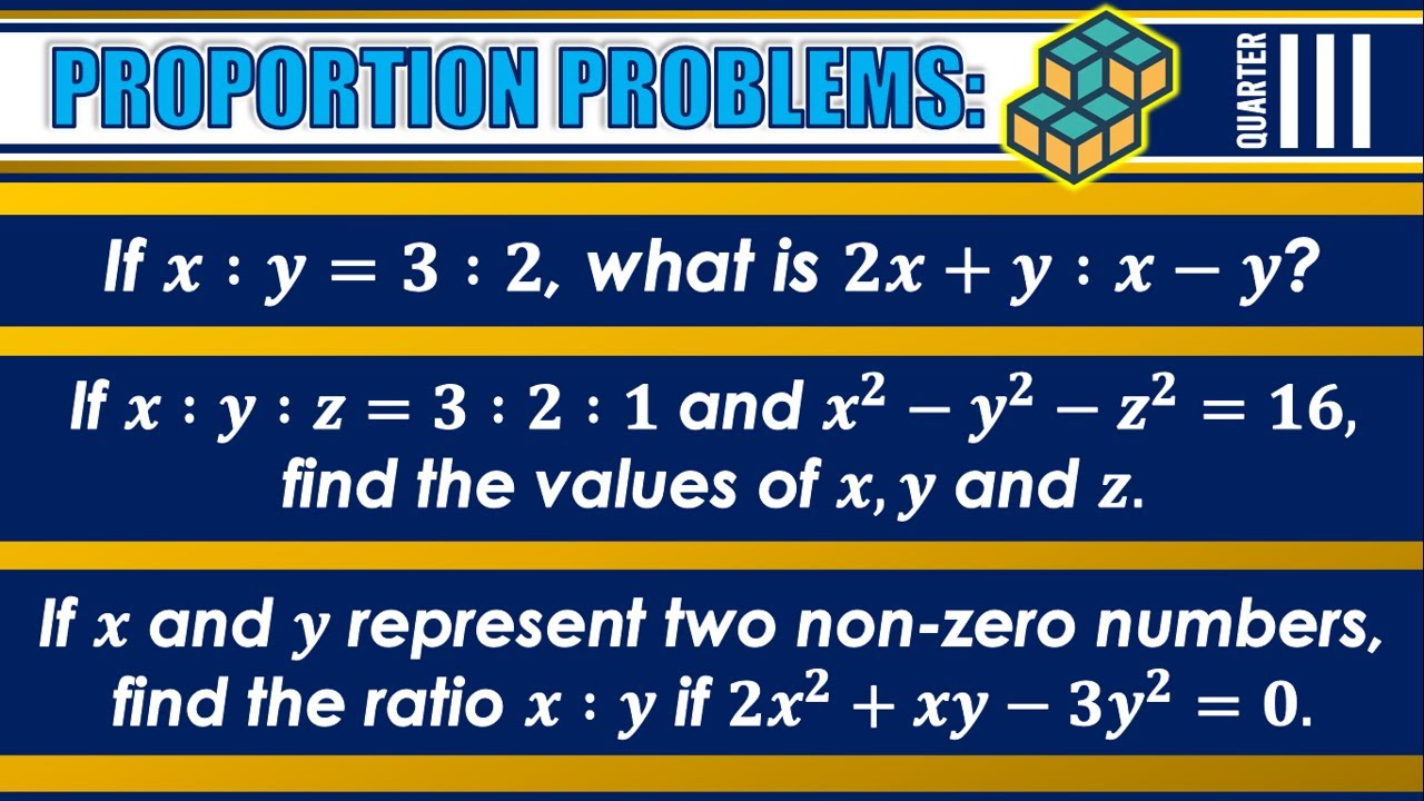 WEEK 5: PROPORTION PROBLEMS - YouTube