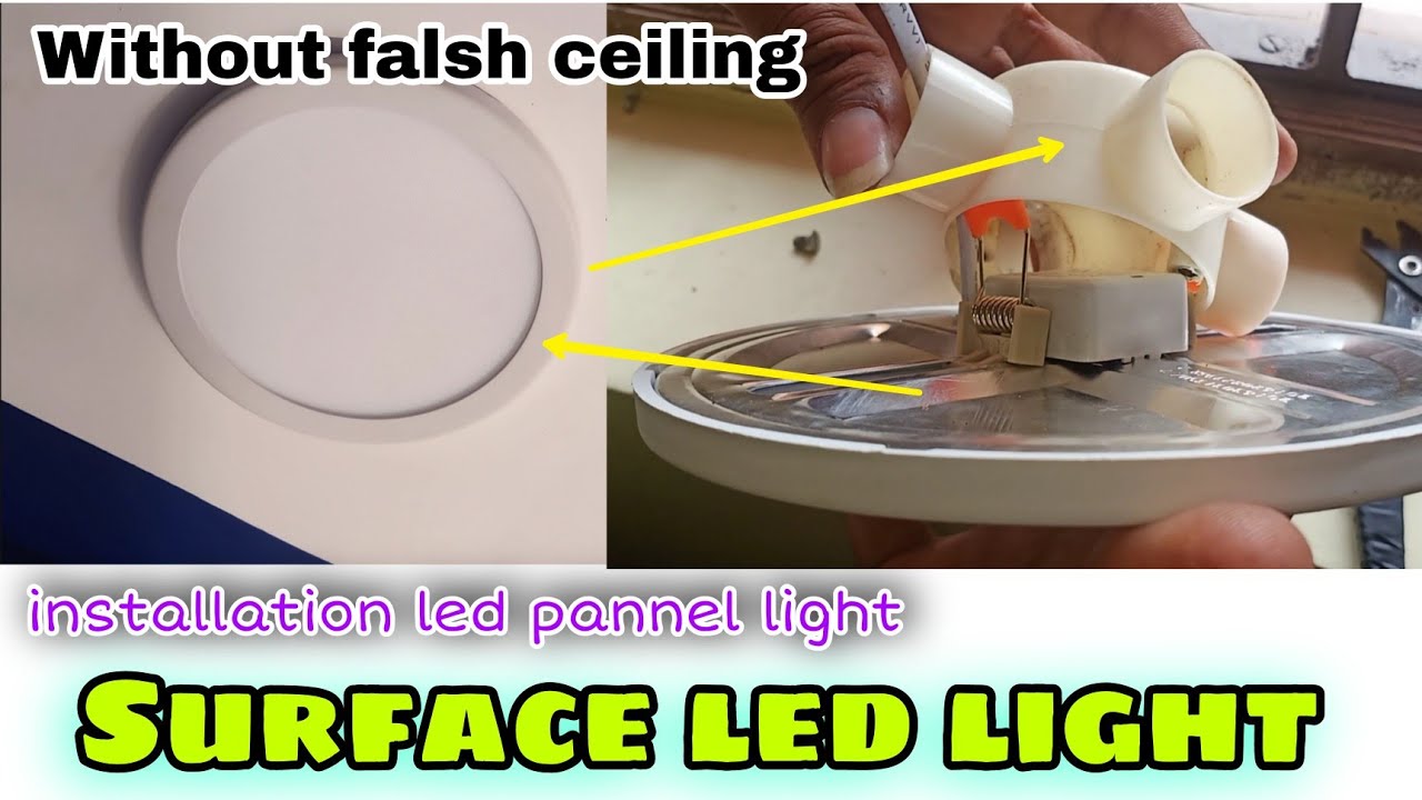 How to install Surface led light | Trim Clipon LED pannel light ...
