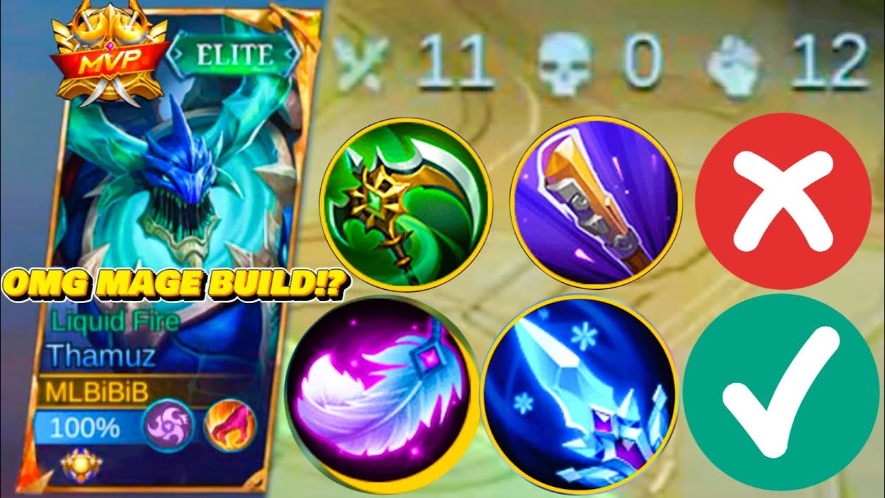 OMG THAMUZ MAGE BUILD!? CHALLENGE | MVP 11KILL NO DIE - THE BEST THAMUZ ...