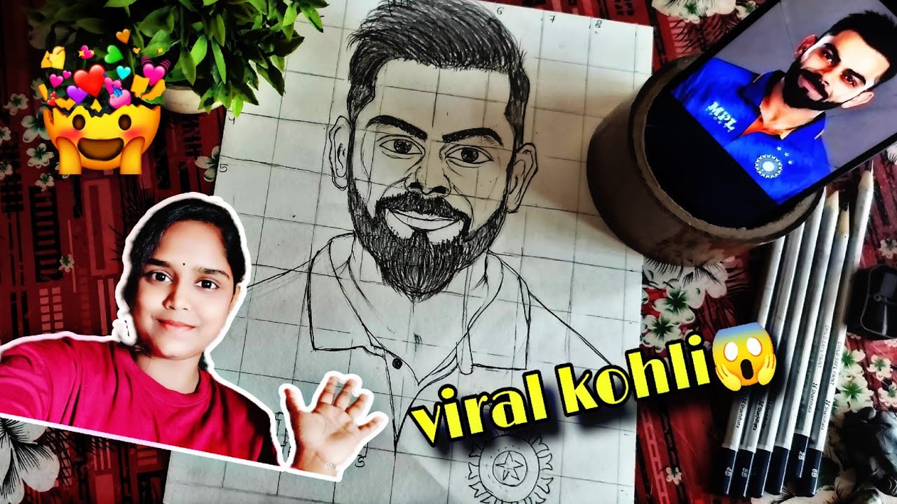 How To Draw Virat Kohli (RCB Jersey), Outline Tutorials - YouTube
