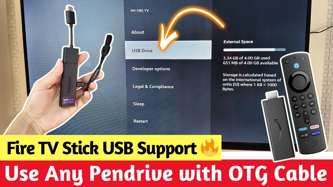Connect USB Drive to Fire TV Stick Using Micro USB OTG Cable 🔥 - Full ...