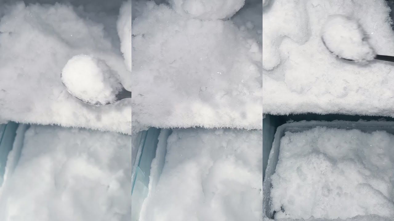 Freezer Frost | Deep Flaky Ice Powdery Ice Eating ASMR ️ ️#iceeating # ...