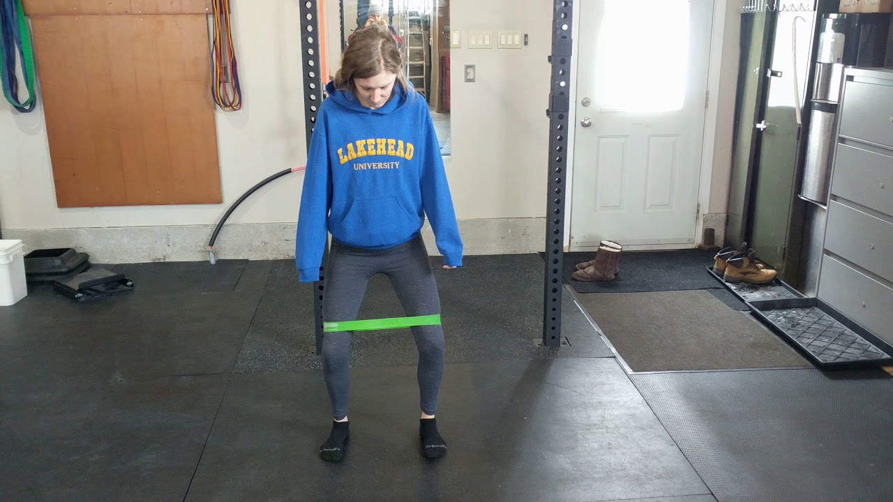 Mini Band Standing Single Leg External Rotations - YouTube