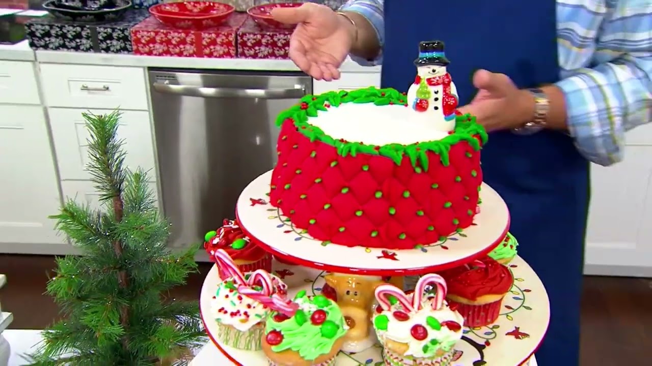 Temp-tations Special Edition Holiday Figural Tiered Cake Plate on QVC ...