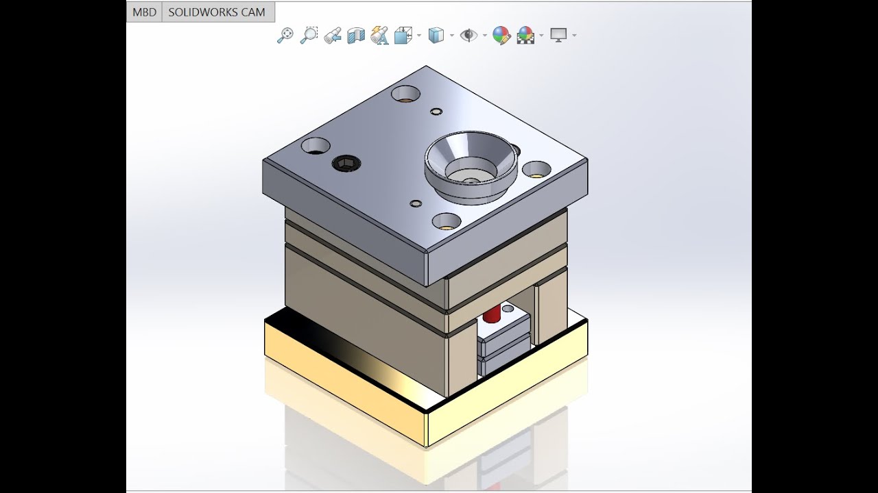 Injection Mould Animation In SOLIDWORKS. - YouTube