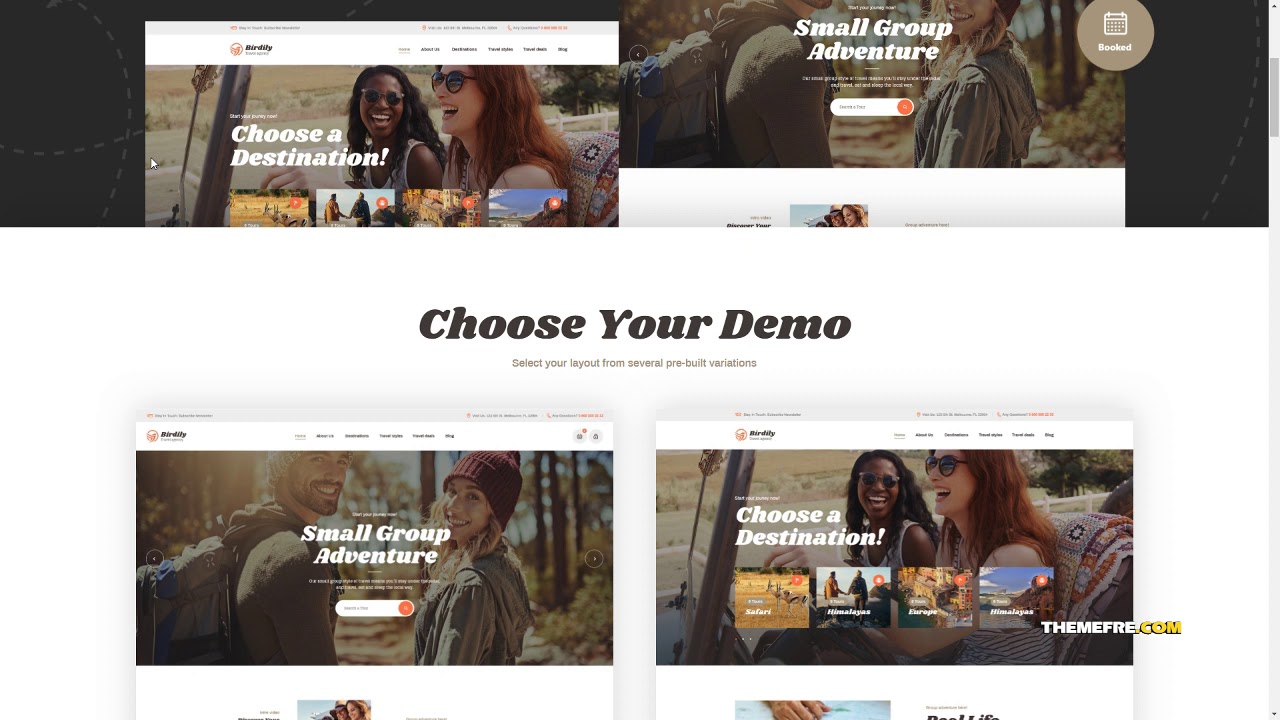 Birdily Travel Agency amp Tour Booking WordPress Theme Radcliff Kats - YouTube