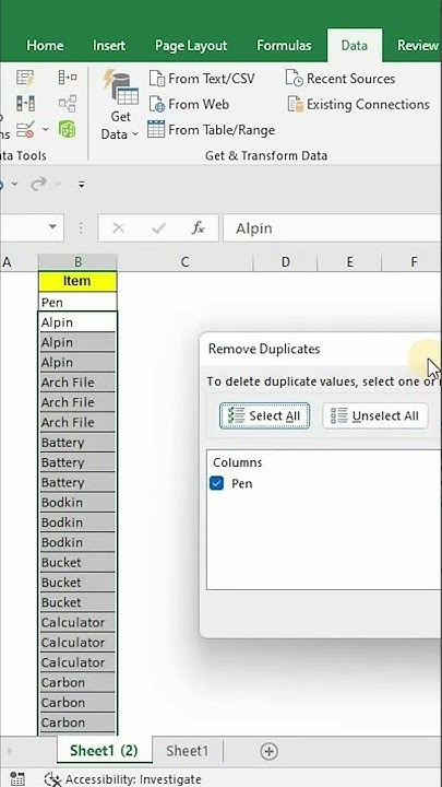 Remove Duplicate Value In Excel Excel Shorts Exceltricks Exceltips Youtube
