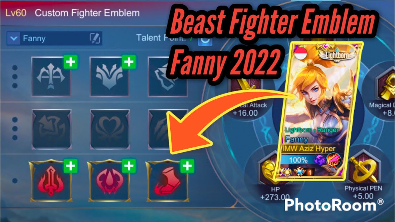 Emblem Fighter Tersakit Fanny 2022 | Best Emblem For Fanny And Build ...