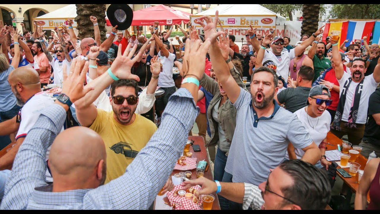Miami fans celebrate U.S. win as the team moves on to the next round of ...