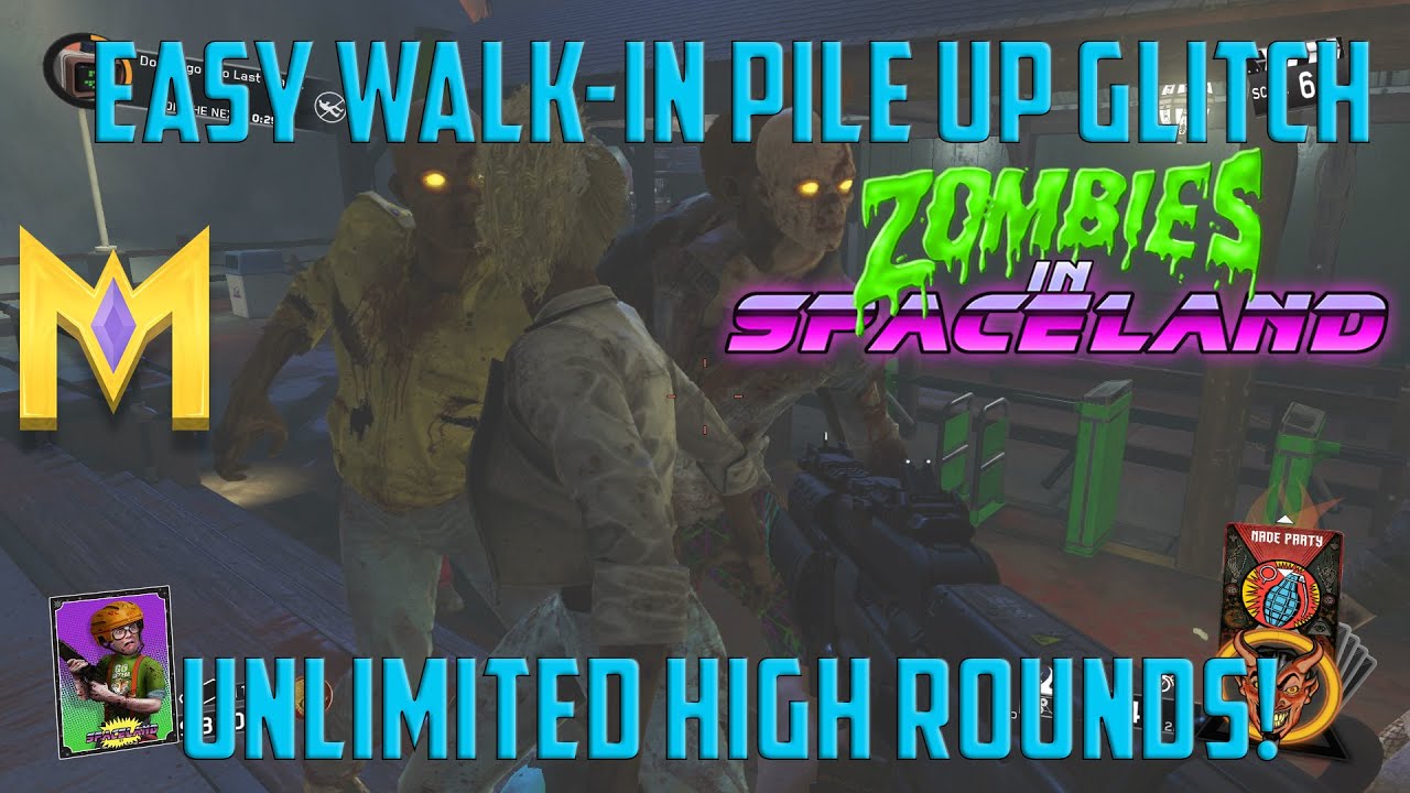 CoD Infinite Warfare Zombie Glitches - EASY Pile Up Glitch - "Spaceland ...