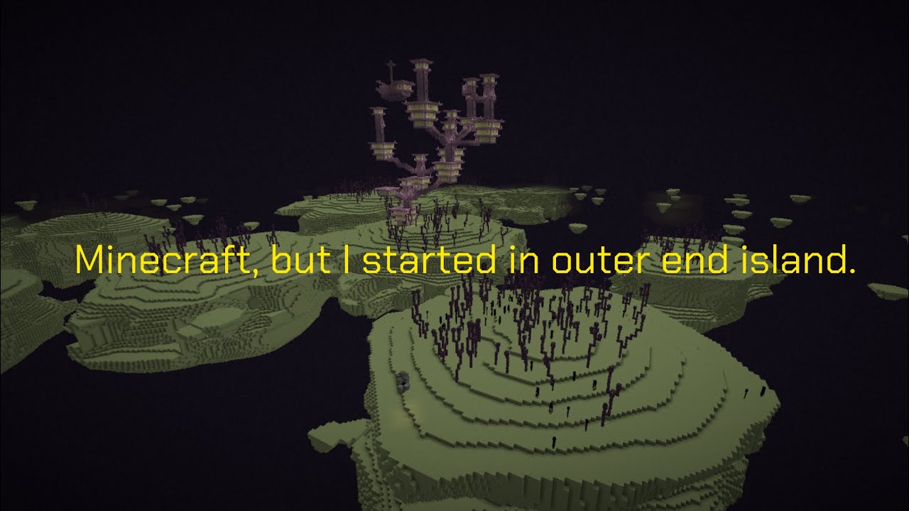 Minecraft but I started in outer end island. - YouTube