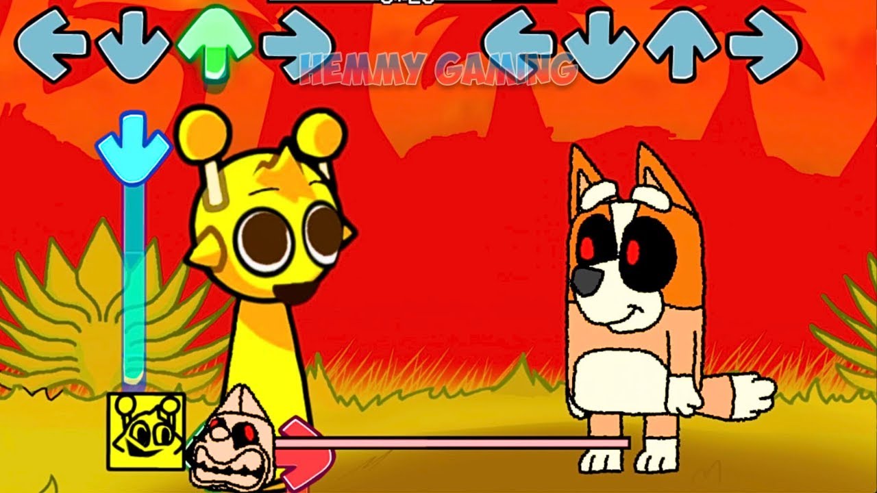 FNF Sprunki All Phases vs Bluey Spooky Full Episodes Sings Chasing ...