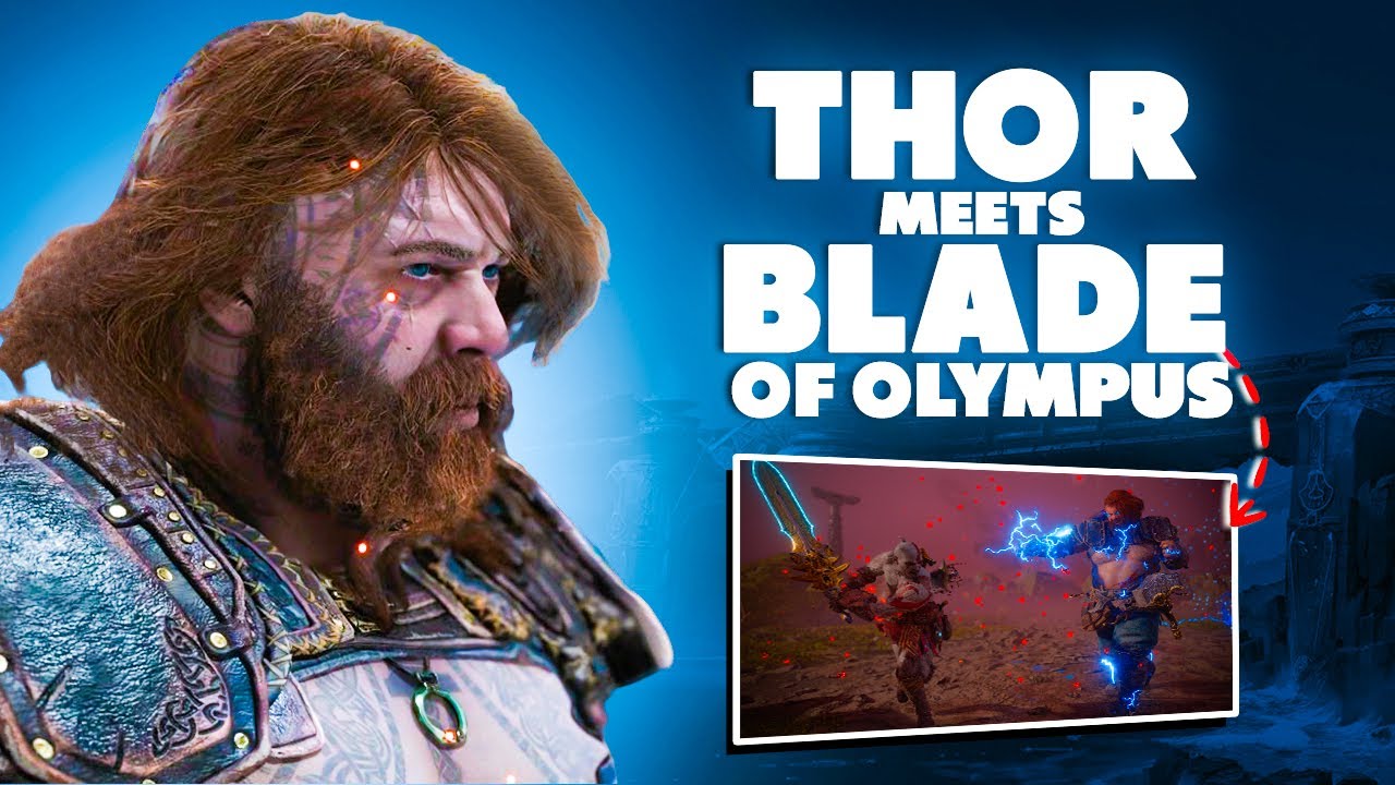 THOR meets BLADE of OLYMPUS | God of War Ragnarok - YouTube