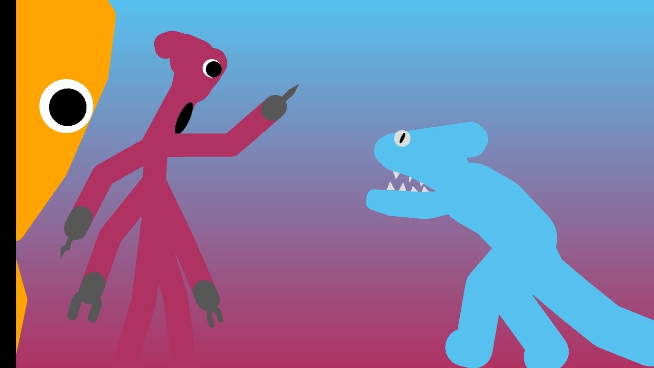 Syringeon and Stinger flynn vs cyan (rainbow friends vs garten of ...