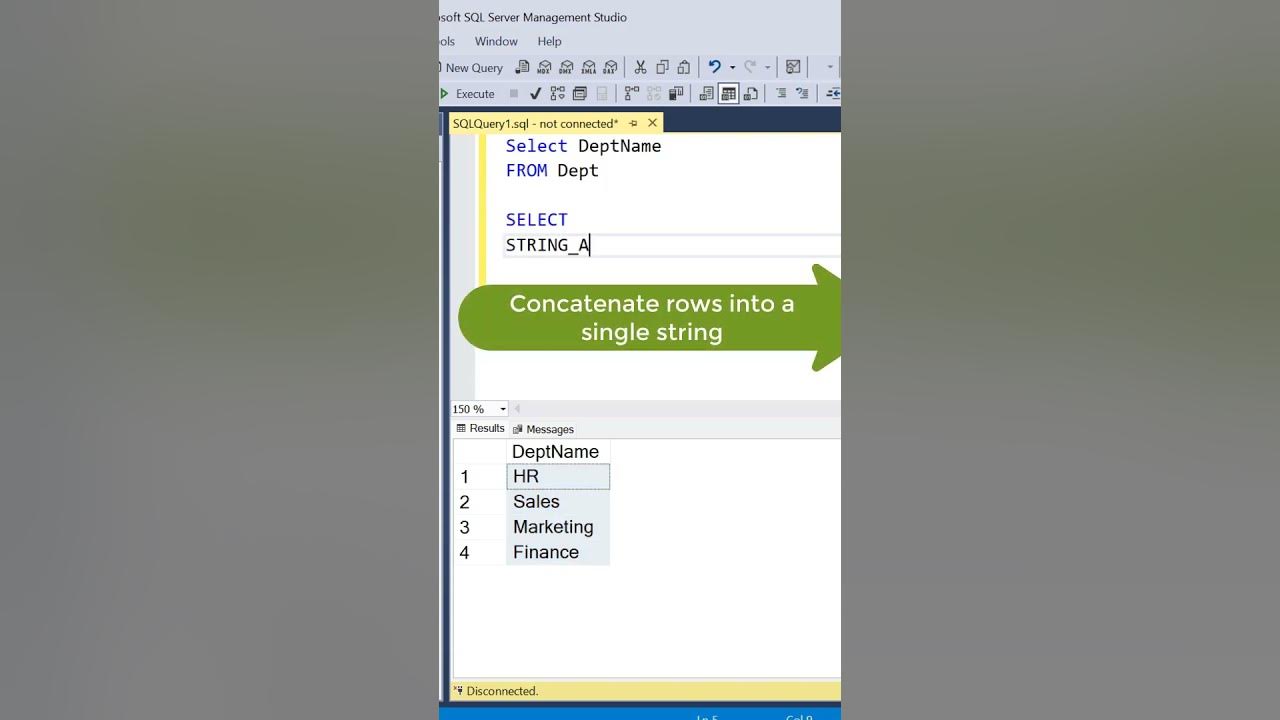 Sql Function You Must Know String Aggregation Sql Sqltips Youtube