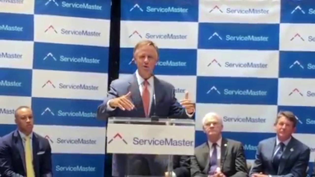 Gov. Bill Haslam Announcing ServiceMaster's Move to Downtown Memphis ...