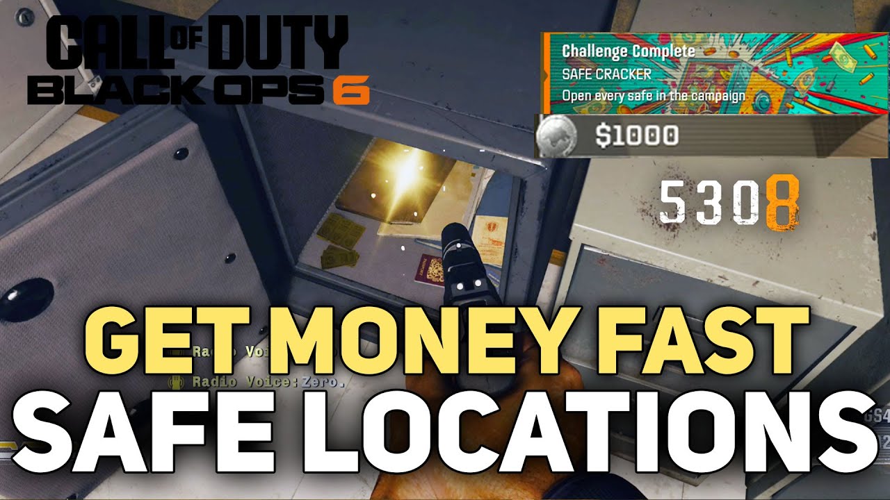 All 9 Campaign Safe Locations ($9000 CASH For Upgrades) Call of Duty ...