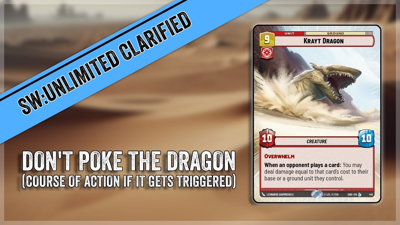 Star Wars Unlimited Clarified: The Infamous Krayt Dragon! - YouTube
