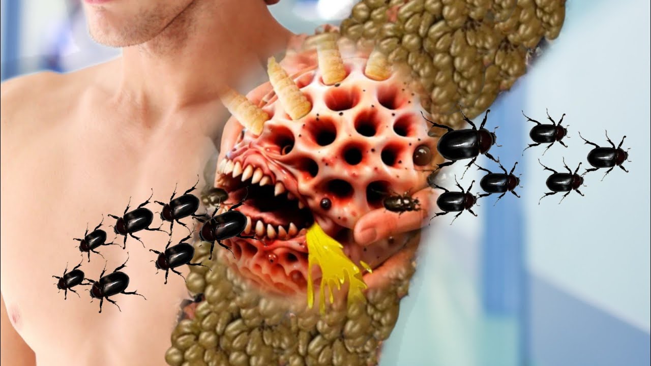 ASMR animation treatments 🙄from Infacted armpit | 2d asmr deep cleaning ...