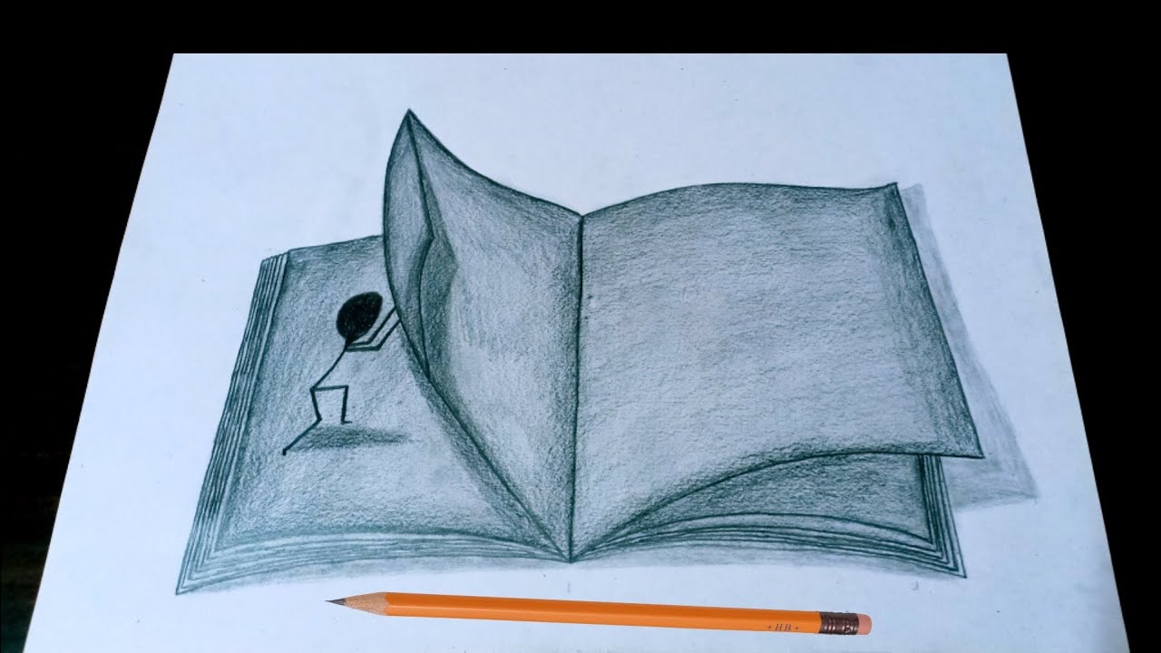 3D Book Drawing | 3D Art on Paper | 3D Drawing - YouTube