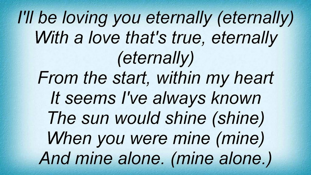 Engelbert Humperdinck - Eternally Lyrics - YouTube