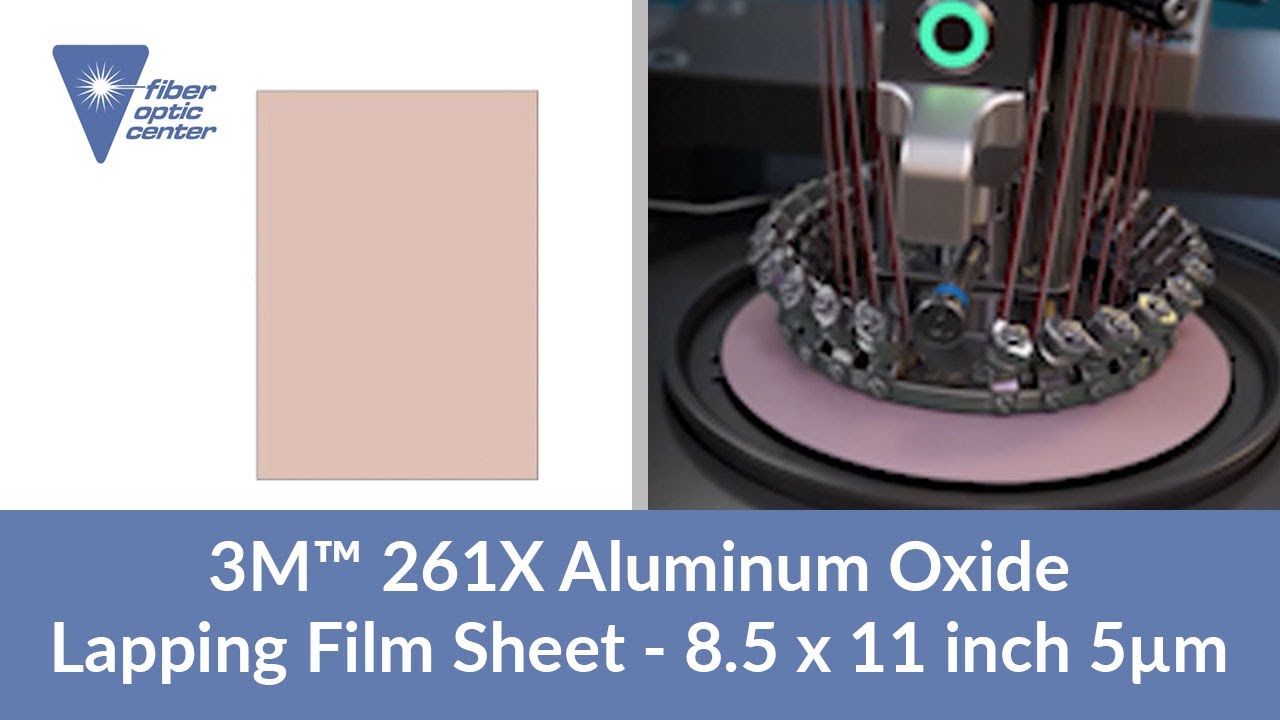 3M™ 261X Aluminum Oxide Lapping Film Sheet - 8.5 x 11 inch 5µm ...
