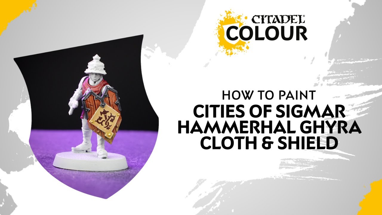 How to Paint: Cities of Sigmar - Hammerhal Ghyra Cloth & Shield - YouTube