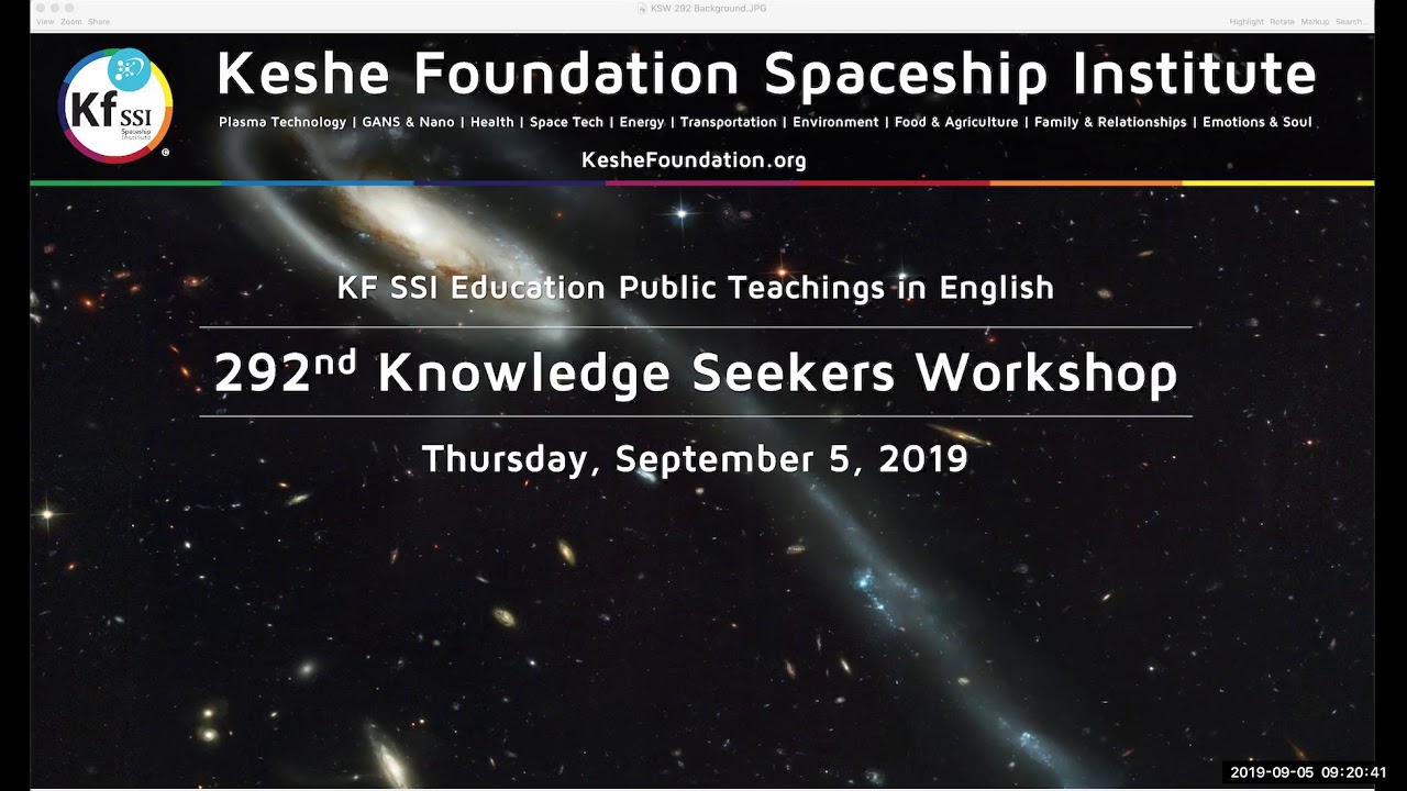 292nd Knowledge Seekers Workshop Sept 5th 2019 - YouTube