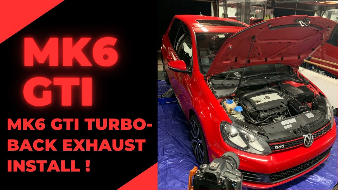 MK6 GTI APR RSC TURBO-BACK EXHAUST INSTALL - YouTube