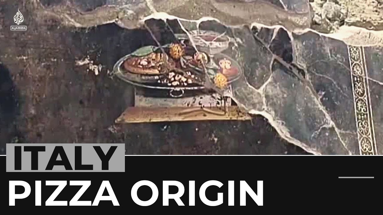 A slice of history: Pompeii fresco shows 'ancestor' of pizza - YouTube