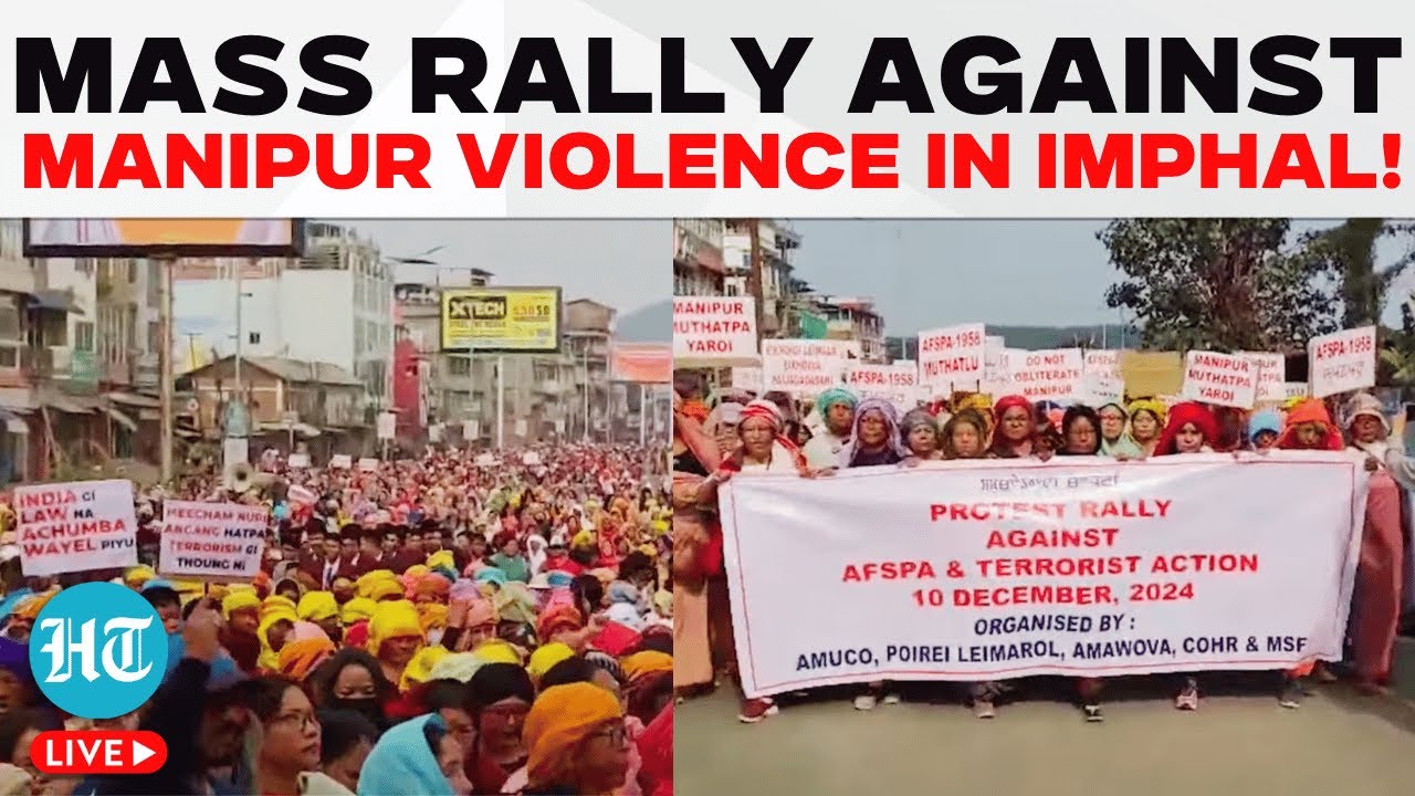 Imphal Protest LIVE: Mass Protest Against AFSPA Held in Imphal ...