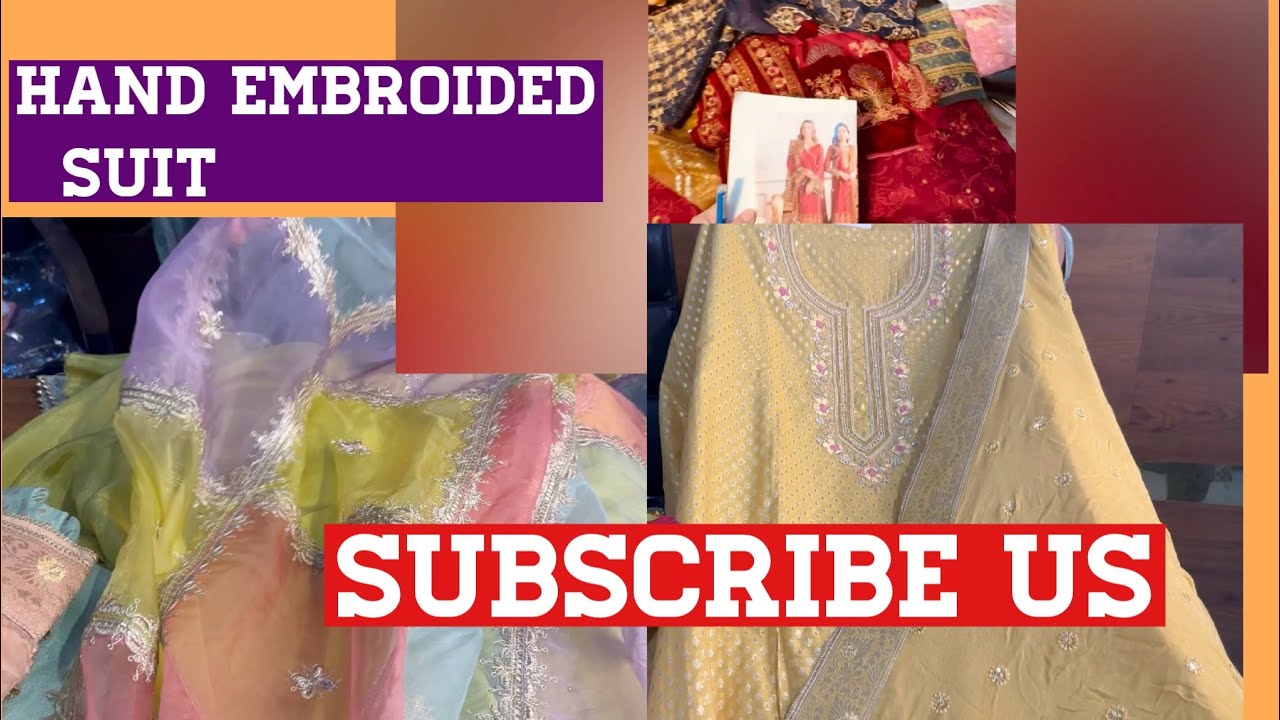 Hand embroidery wale suits// limited in stock //book now - YouTube