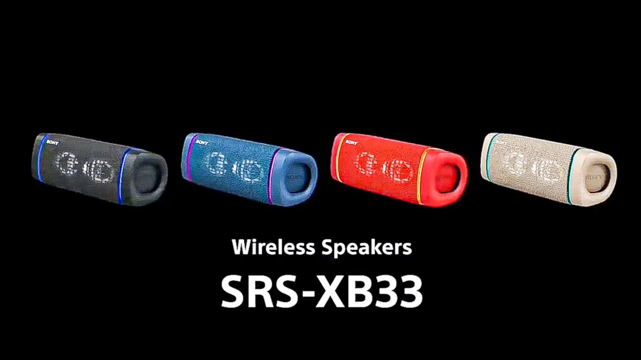 Sony EXTRA BASS™ Wireless Speaker SRS-XB33 | long-lasting battery ...