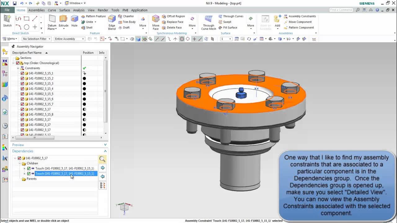 Assembly Constraints - NX - PROLIM PLM Tip of the Week - YouTube
