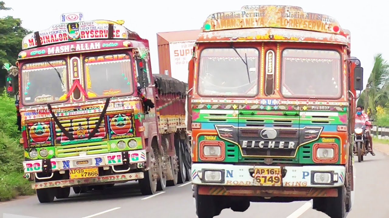 Speed Lorry with Heavy Load | Multi Wheeler Tippers on Highway | Lorry ...