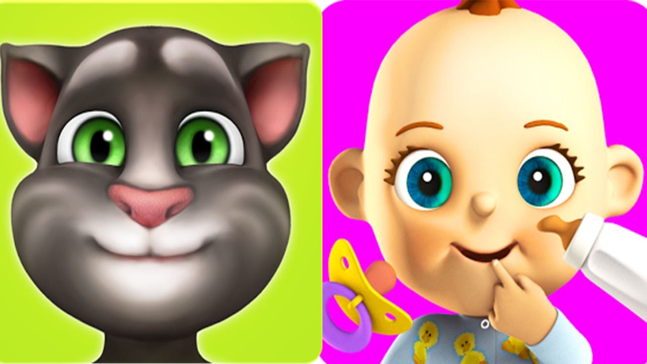 Talking Babsy Baby vs My Talking cat Tom new episode 2017 for kids ...