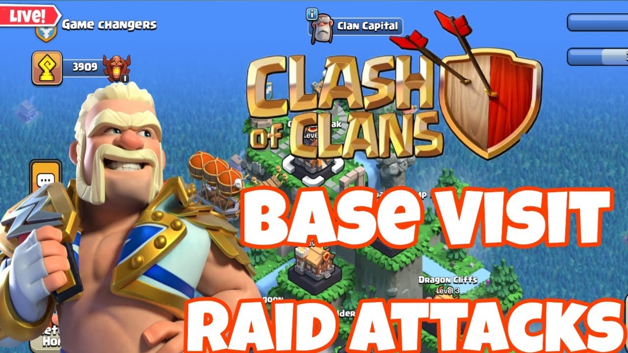 Clash Of Clans Live :Base Visits | Raid Attacks 🤔 War Attacks ⚔️ - YouTube