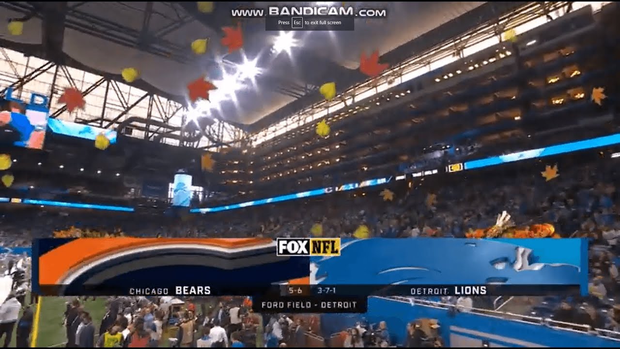 FOX NFL intro | CHI@DET | 11/28/19 - YouTube
