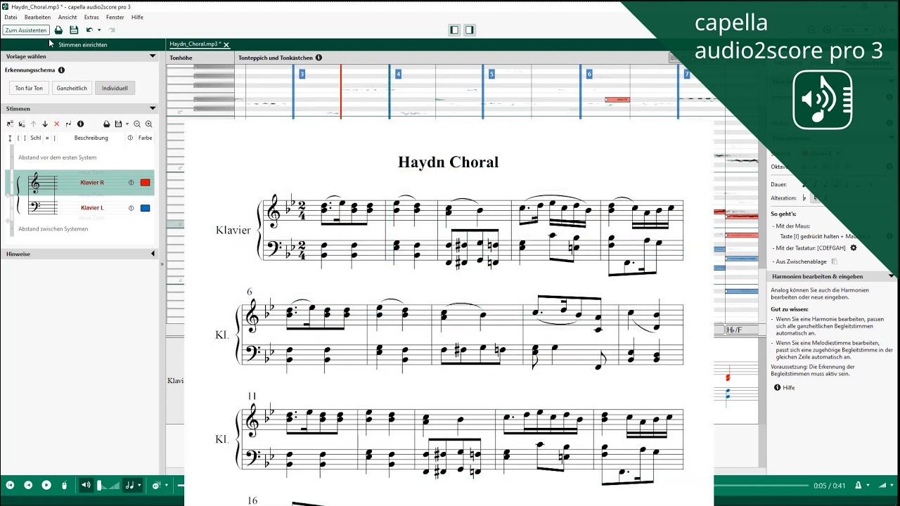 capella audio2score pro - YouTube