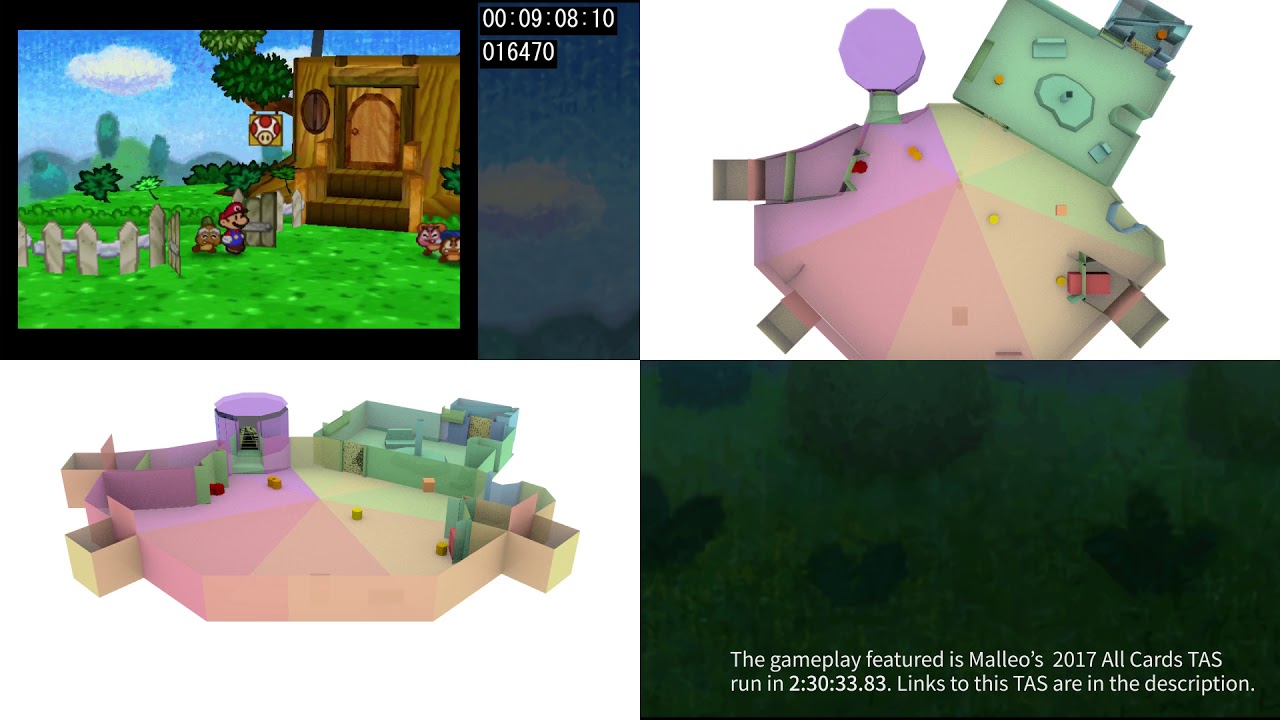 Paper Mario (N64) - Varied map collision testing 2 - YouTube