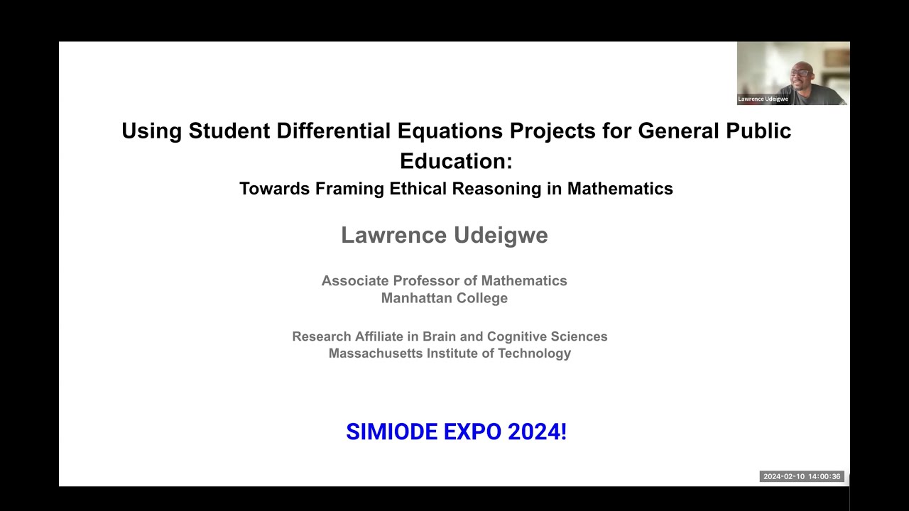 Using Student Differential Equations Projects for General Public Education - YouTube
