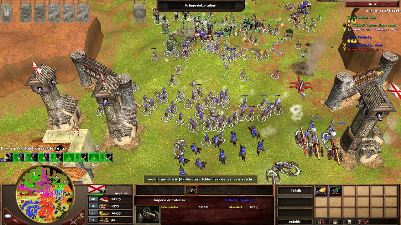 AOE 3 spain vs lukas (tp) - YouTube