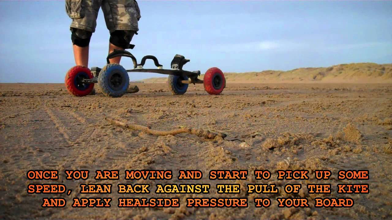 HOW TO - GETTING ROLLING, KITE LANDBOARDING - YouTube